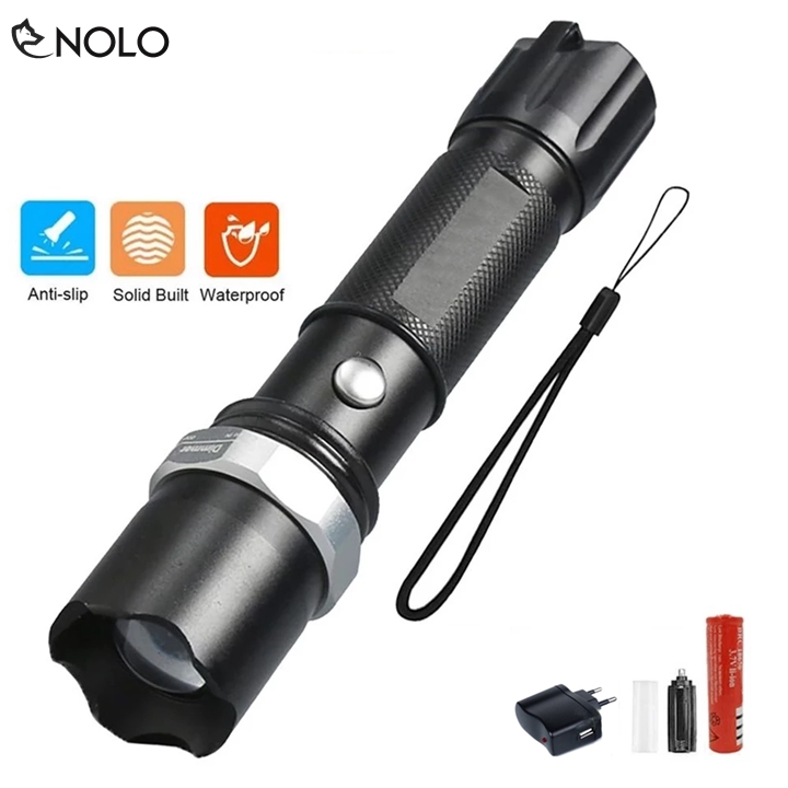 Đèn Pin Sạc Cầm Tay Mini Có Zoom Model M101 Có 3 Chế Độ Sáng Quang ...