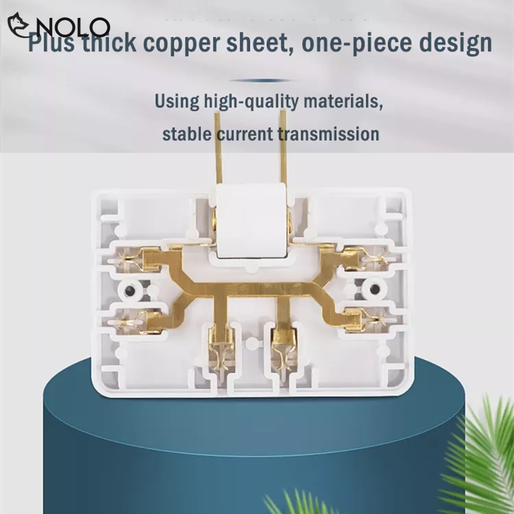 Đầu Chia Phích Cắm 2 Chân Dẹp 1 Ra 3 Model 608A Kiểu Dáng Chữ Nhật Nhỏ Gọn Trục Linh Hoạt Chịu ...