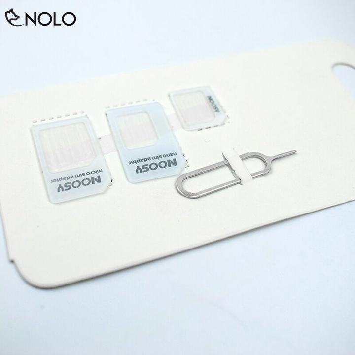 Bộ Chuyển Nano Sim Microsim 4in1 Bỏ Túi Kèm Que Chọc Sim Kích Thước Nhỏ Gọn Bỏ Túi