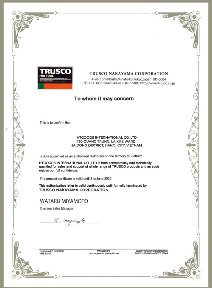 Trusco Việt Nam | Nhà phân phối Trusco - Japan | HTGoods