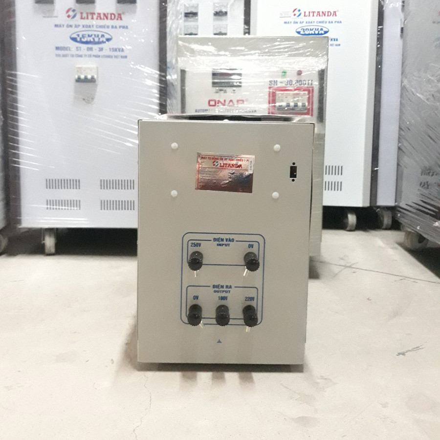 AVR 10KVA | Ổn Áp LiTanda SH-10000II Dải 150V-250V 100% Dây Đồng