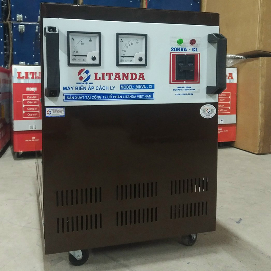 Biến Áp Cách Ly 20KVA 1 Pha LiTanda Chống Giật An Toàn Cho Hộ Gia Đình