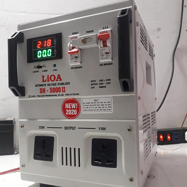 LIOA SH-5000 II Ổn Áp 1 Pha 5KVA 5KW Dải 130V~250V Chính Hãng Mới 100%
