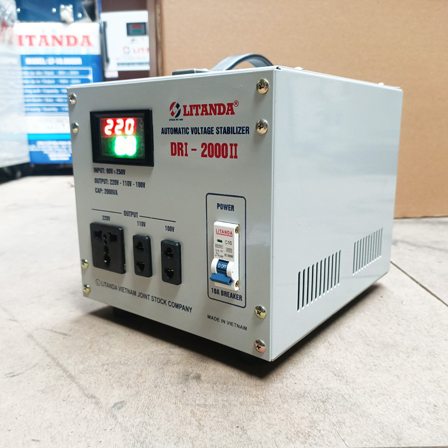 Ổn Áp 2KVA 1 Pha DRI-2000 II Litanda NEW 2022 Đồng Hồ Số Giá Bao Nhiêu