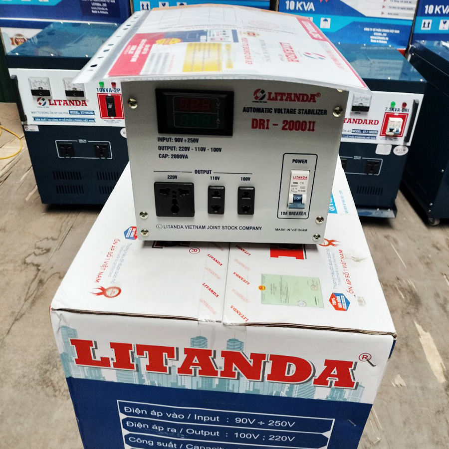 Ổn Áp 2KVA 1 Pha DRI-2000II Litanda NEW 2022 Giá Bao Nhiêu Tiền?