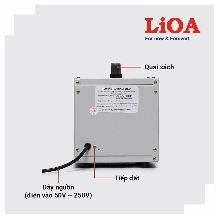 Ổn áp Lioa 1 pha 1KVA DRII-1000 II Chính Hãng Dải Điện Áp Vào 50V~250V