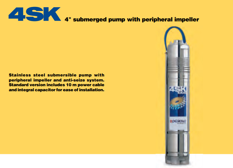 Bơm chìm PEDROLLO Model 4SKm 100E