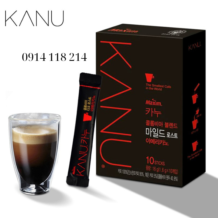 CAFE KANU AMERICANO 1.6G*10 HÀN QUỐC / 동서) 카누 아메리카노 (다크 로스트)