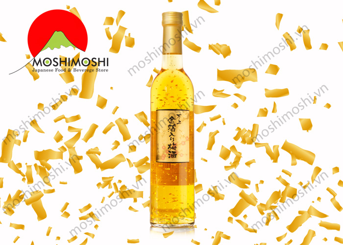 Rượu mơ vảy vàng Kikkoman Umeshu Gold 500ml | MoshiMoshi