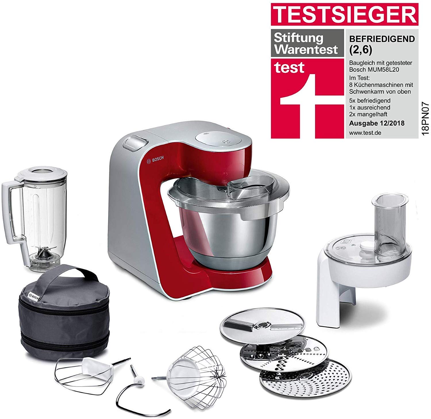 Máy trộn bột đa năng Bosch MUM58720 1000W màu đỏ Shop Hàng Đức