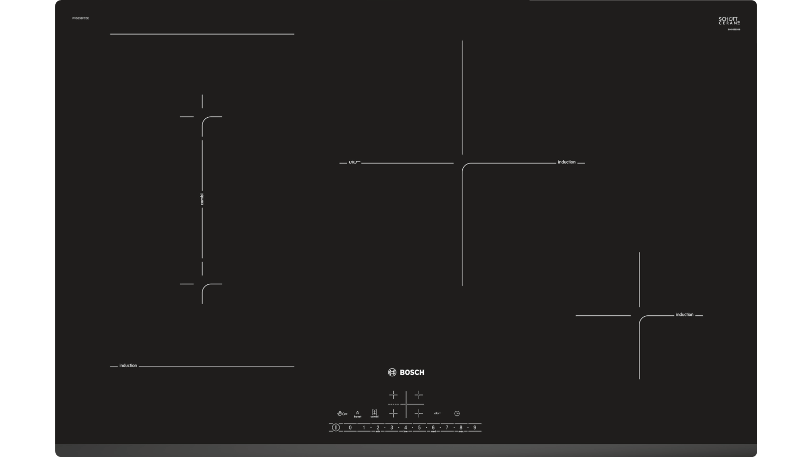 Bếp từ Bosch PVS831FC5E 4 vùng nấu Serie 6 Shop Hàng Đức