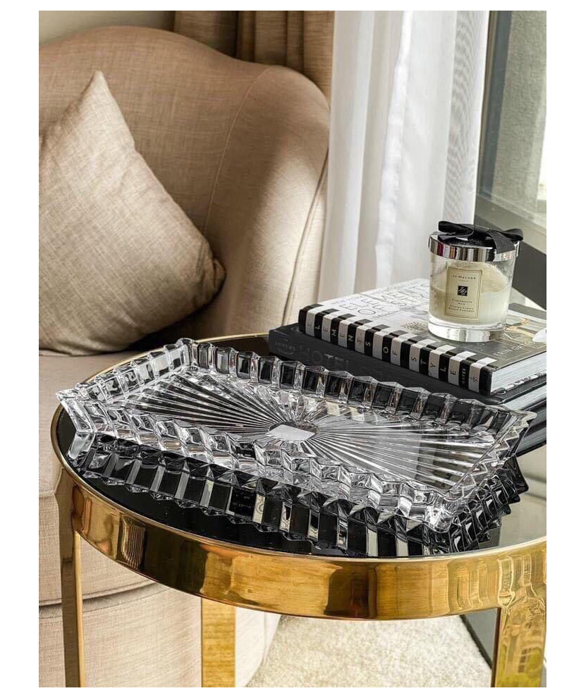 Đĩa pha lê Rogaska Crown Jewel 35x19cm | Phương mart