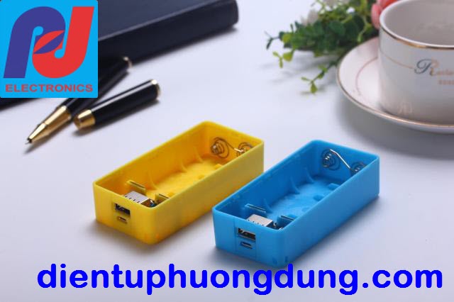 Box sạc dự phòng 2 Cell, vỏ nhựa | Điện tử Phương Dũng