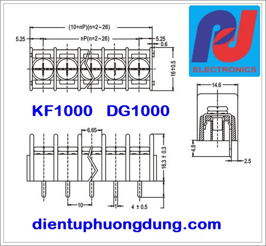 DG1000/KF1000-3P 10mm | Điện tử Phương Dũng