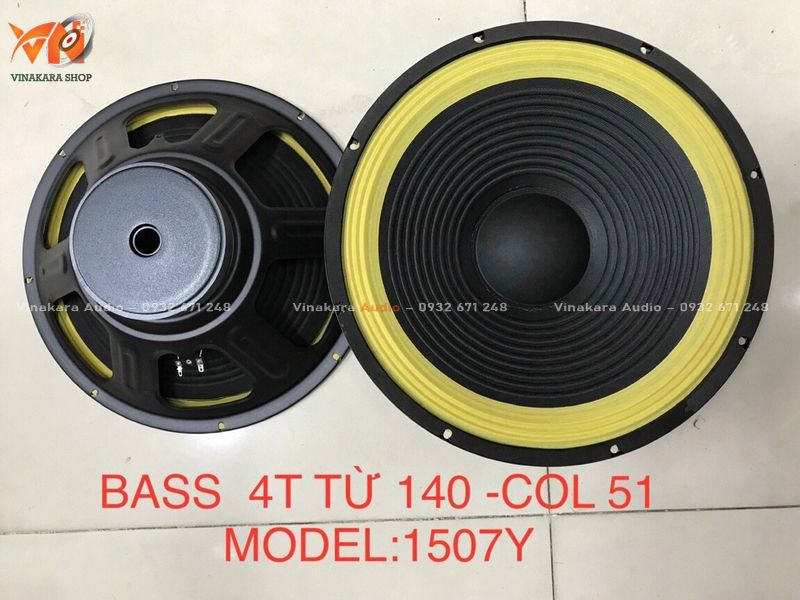Loa bass 4 tấc từ 140 coil 51, 3 phiên bản, 1507B, 1507Y, 1501R ...