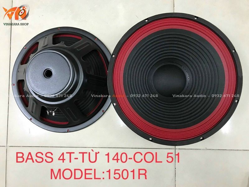 Loa bass 4 tấc từ 140 coil 51, 3 phiên bản, 1507B, 1507Y, 1501R ...