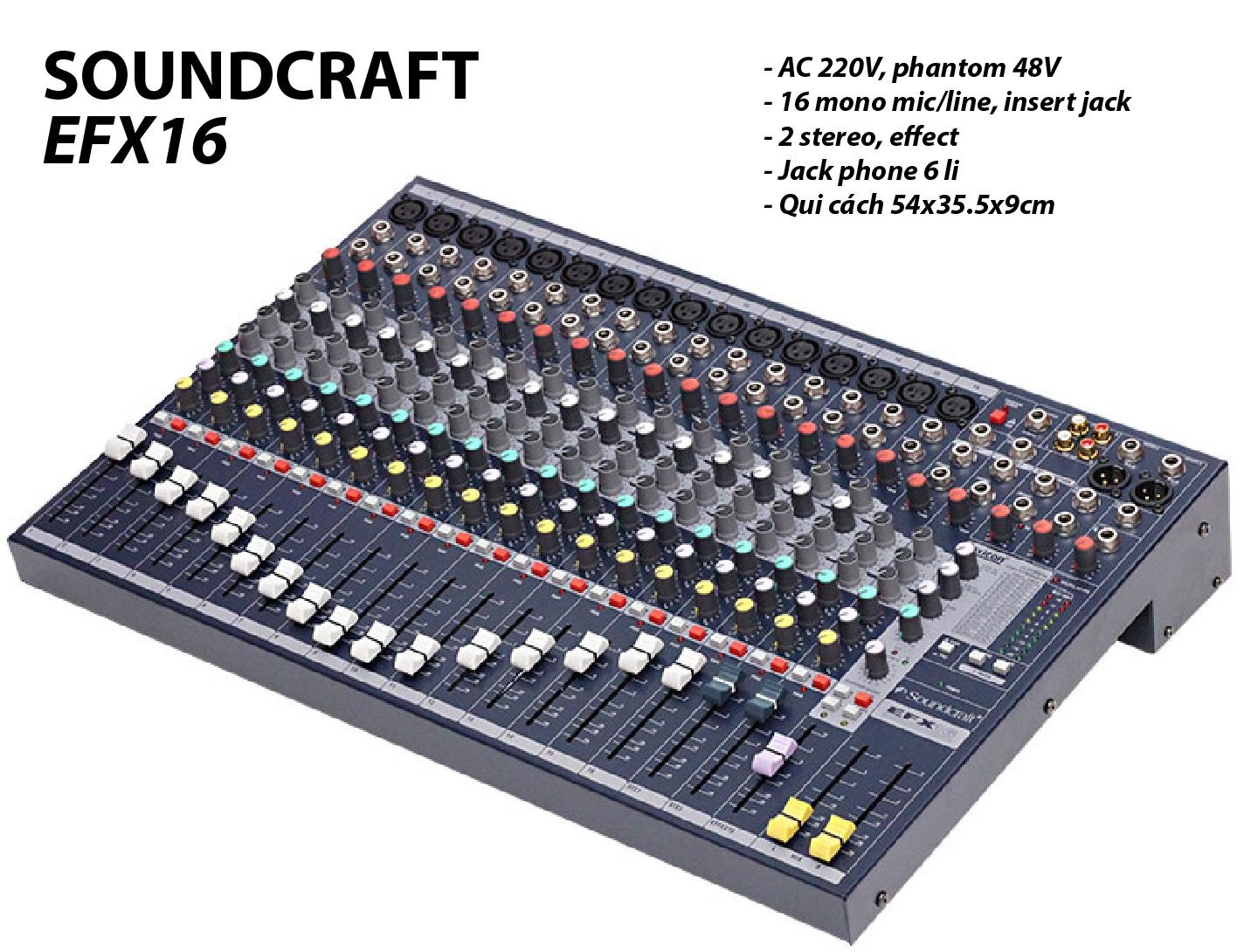 Mixer 16 line Soundcraft efx16 | Vinakara.com