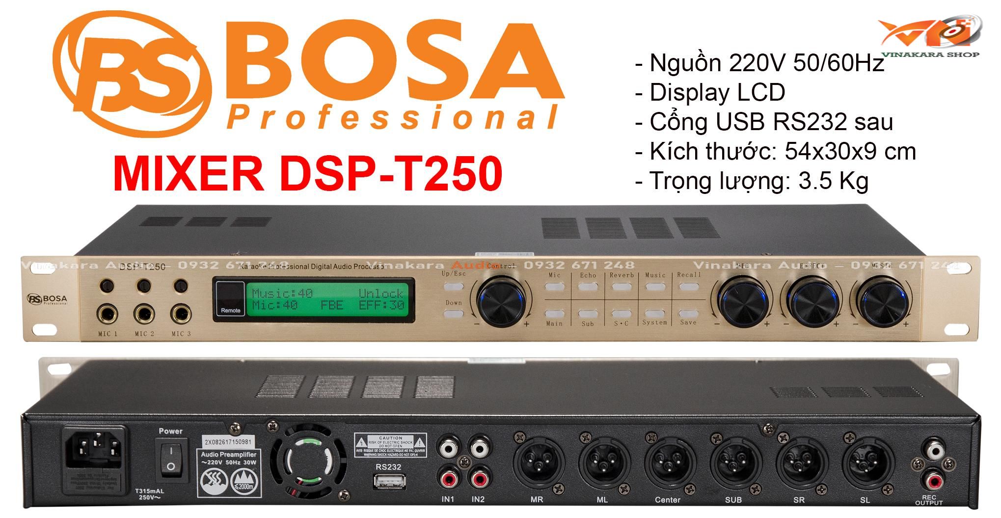 VANG SỐ BOSA DSP T250 | Vinakara.com
