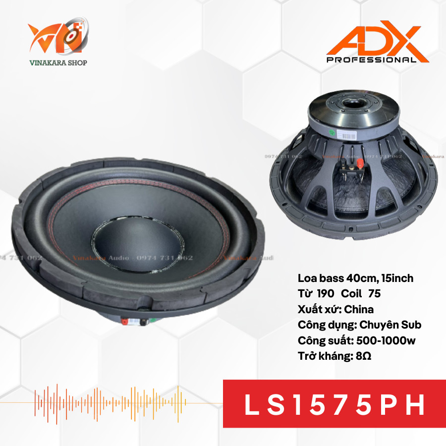 Loa bass 4 tấc chuyên sub từ 190 coil 75 LS1575PH | Vinakara.com