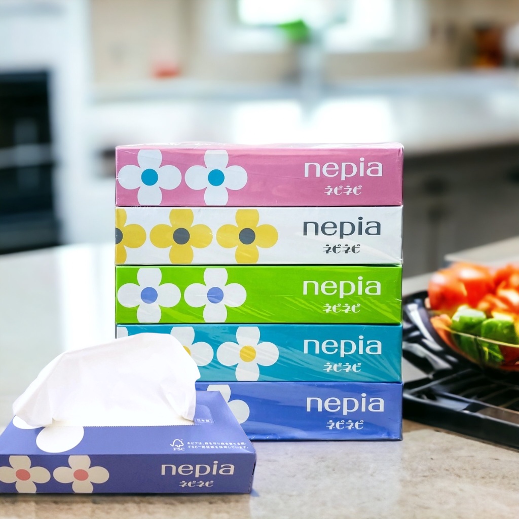Set 5 Hộp Giấy Ăn Nepia Mềm Dai ( 300 Tờ/ 1 Hộp)