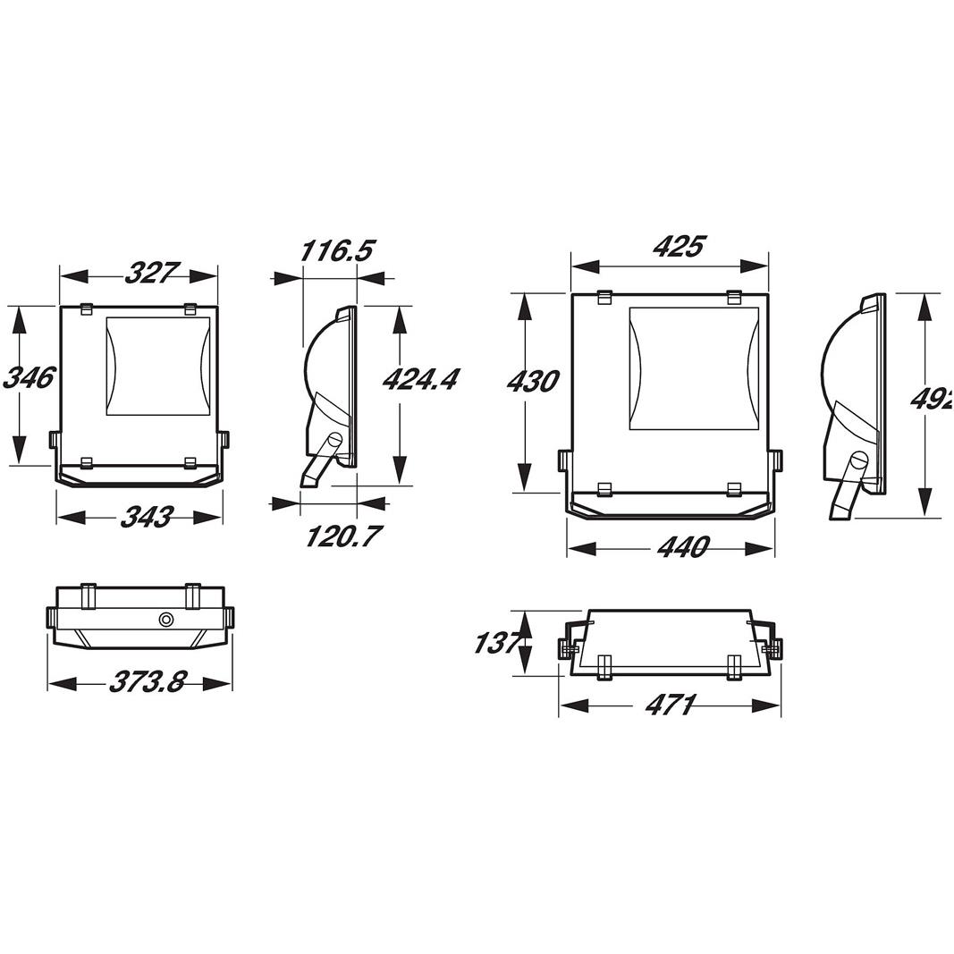 150W Đèn pha cao áp Con-Tempo sử dụng bóng Metal choá cân