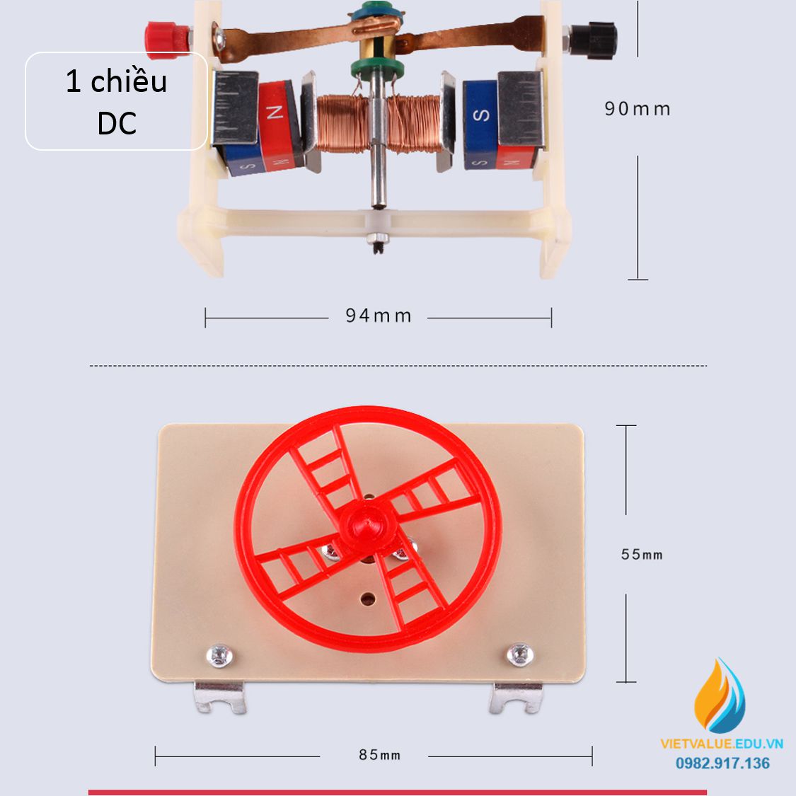Mô hình động cơ điện 1 chiều DC, mô hình nghiên cứu cấu tạo động cơ ...