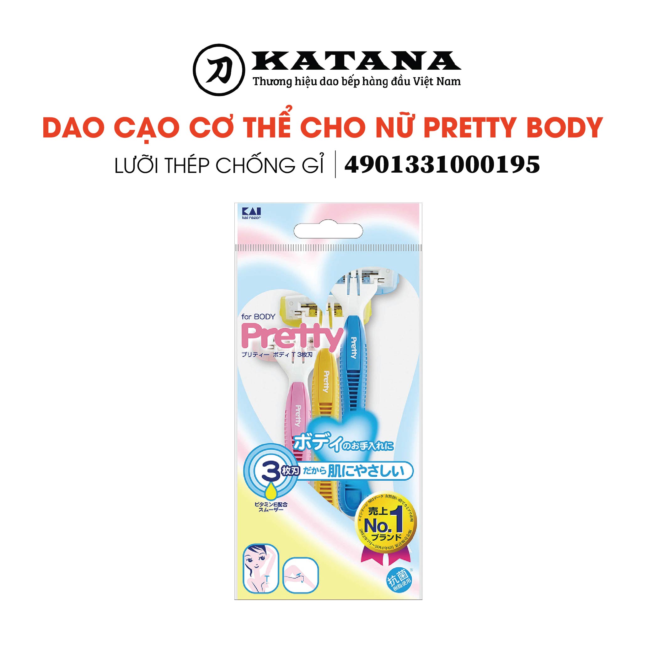 Dao cạo lông cao cấp Nhật Pretty Body – Dao Nhật KATANA
