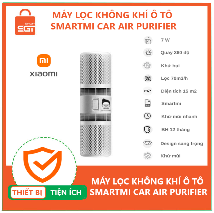 Máy lọc không khí ô tô Smartmi Car Air Purifier - Chính hãng
