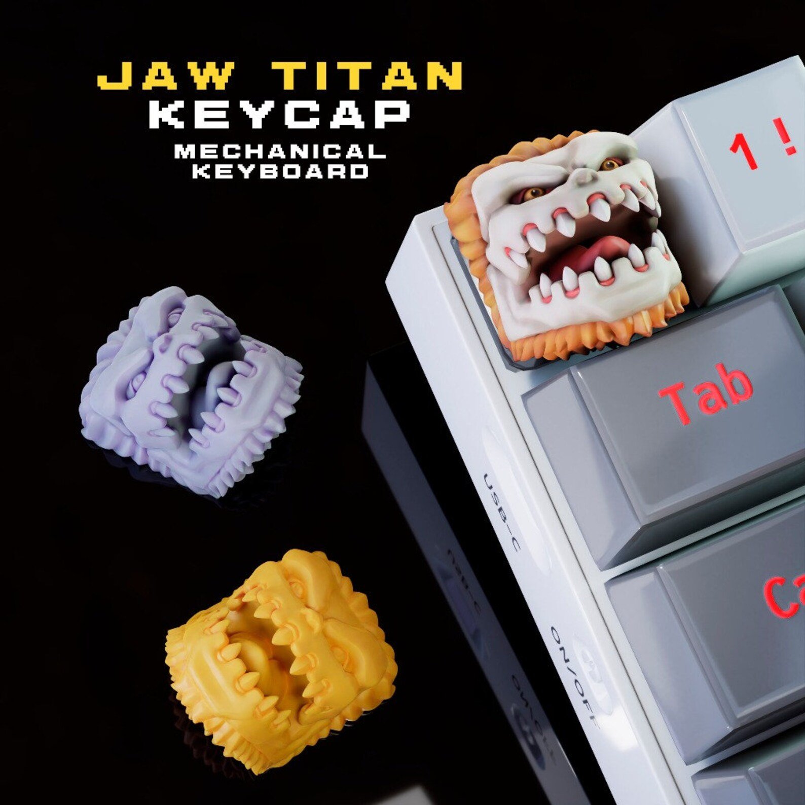 Keycap Titan Hàm | BKsmart | Attack on Titan | Keycap bàn phím cơ | Đại ...