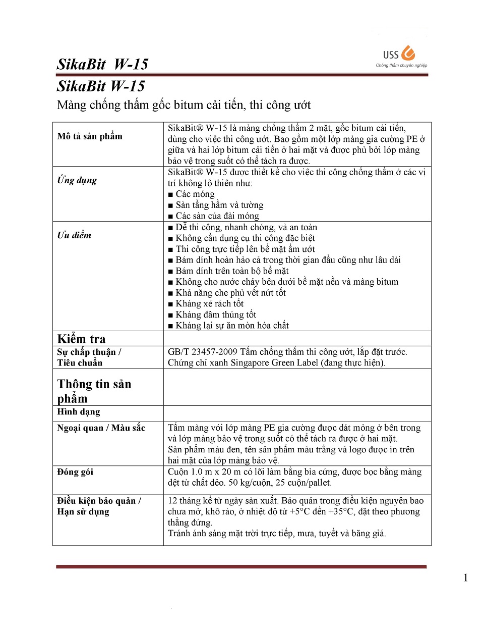 SikaBit W 15 | USS Việt Nam