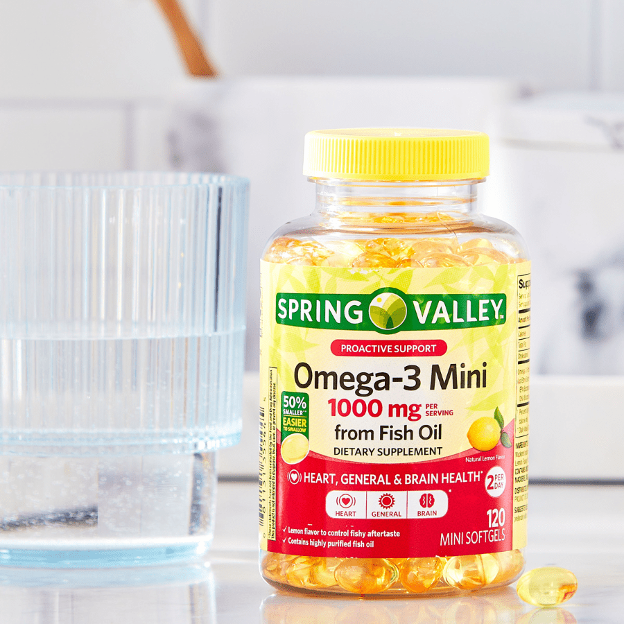 Dầu cá hồi Spring Valley 1000mg Omega-3 120 viên | Myan - Hàng Mỹ nội địa