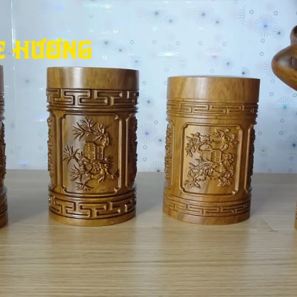 Hộp đựng chè gỗ bách xanh mộc châu thơm ngát - hũ đựng chè gỗ quý