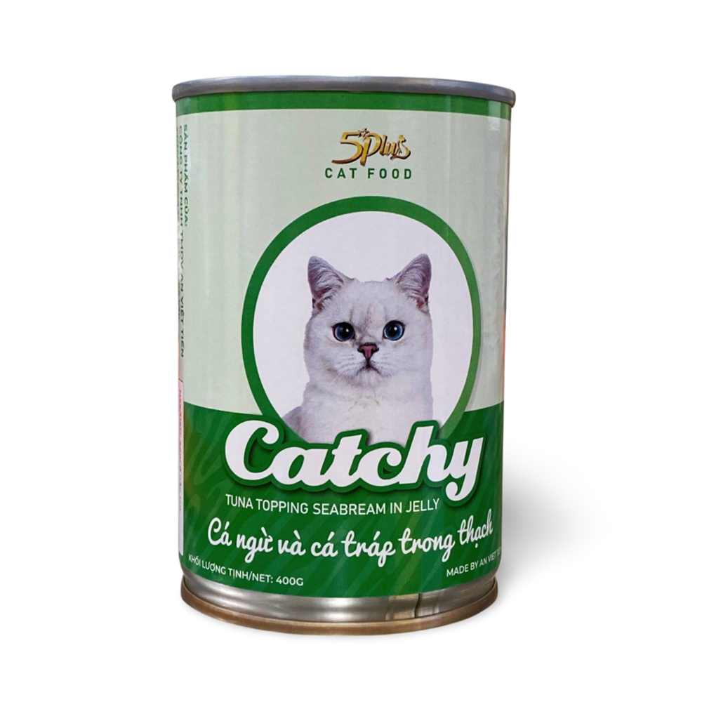 Pate cho mèo Catchy cá ngừ và các tráp trong thạch