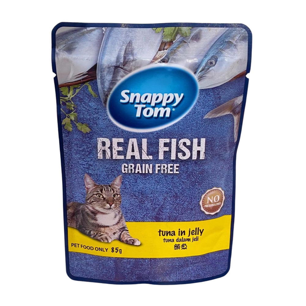 Pate gói 85g Snappy Tom tuna in jelly vị cá ngừ cho mèo