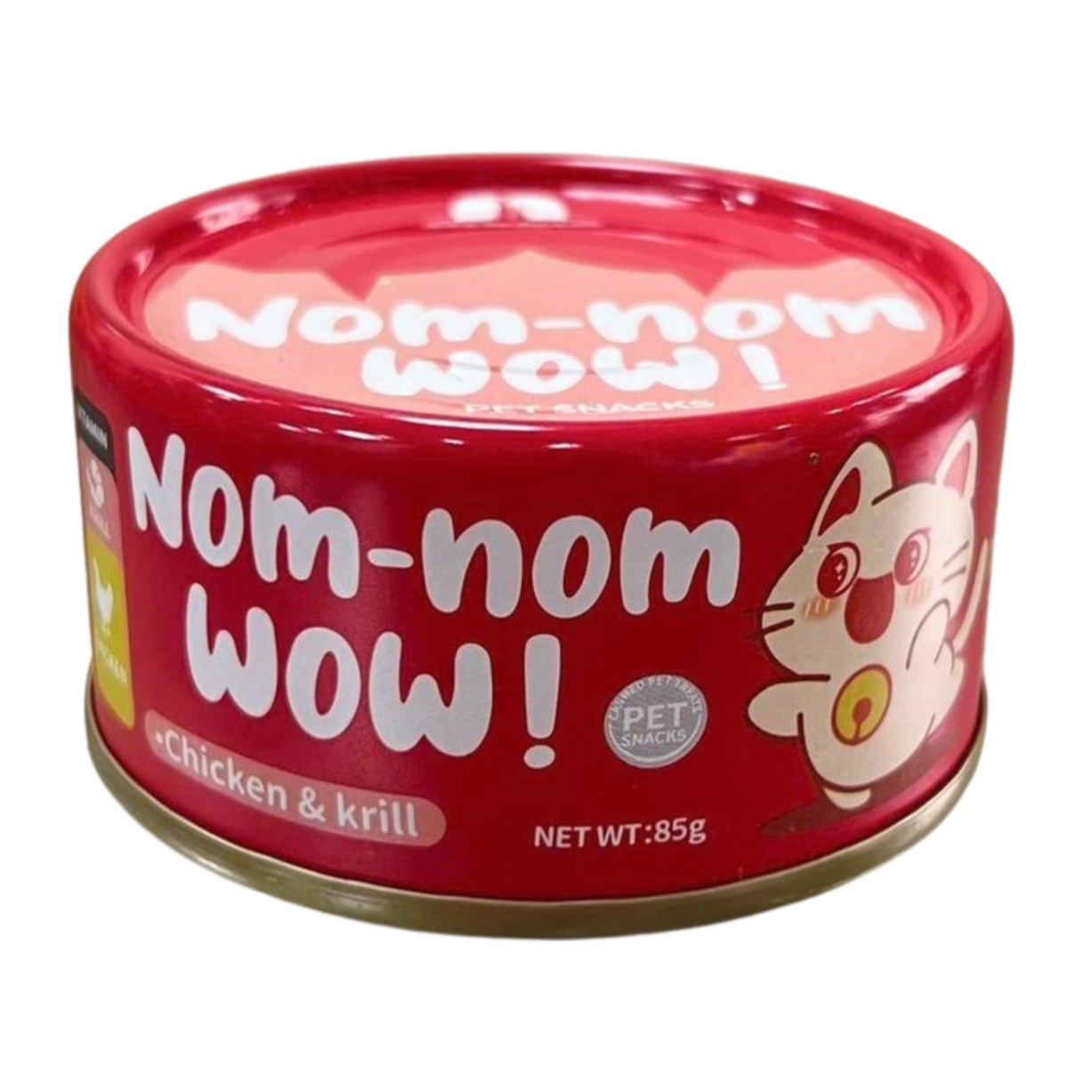 Pate lon WOW 85g cho mèo vị thịt gà và tôm