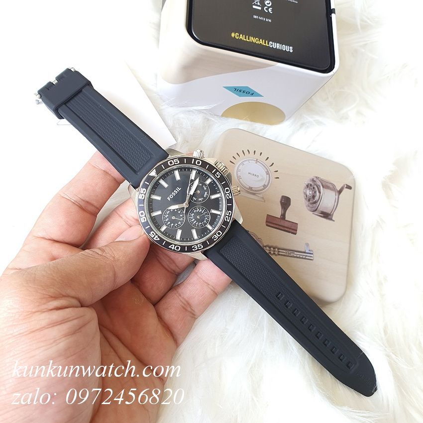 Đồng Hồ Nam Fossil BQ2494 Chronograph Dây Da 45mm KUNKUN WATCH
