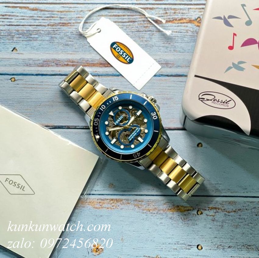 Đồng Hồ Nam Fossil ME3191 Automatic Niềng Số Lộ Cơ 42mm KUNKUN WATCH