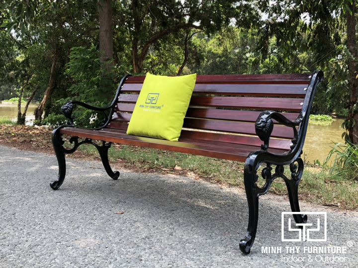 Ghế Công Viên Gang Đúc Gỗ DeNK608 – Minh Thy Furniture
