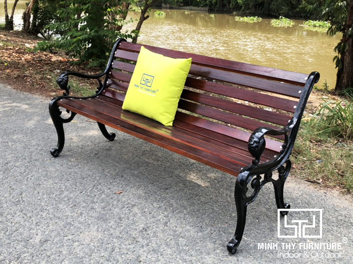 Ghế Công Viên Gang Đúc Gỗ DeNK608 – Minh Thy Furniture