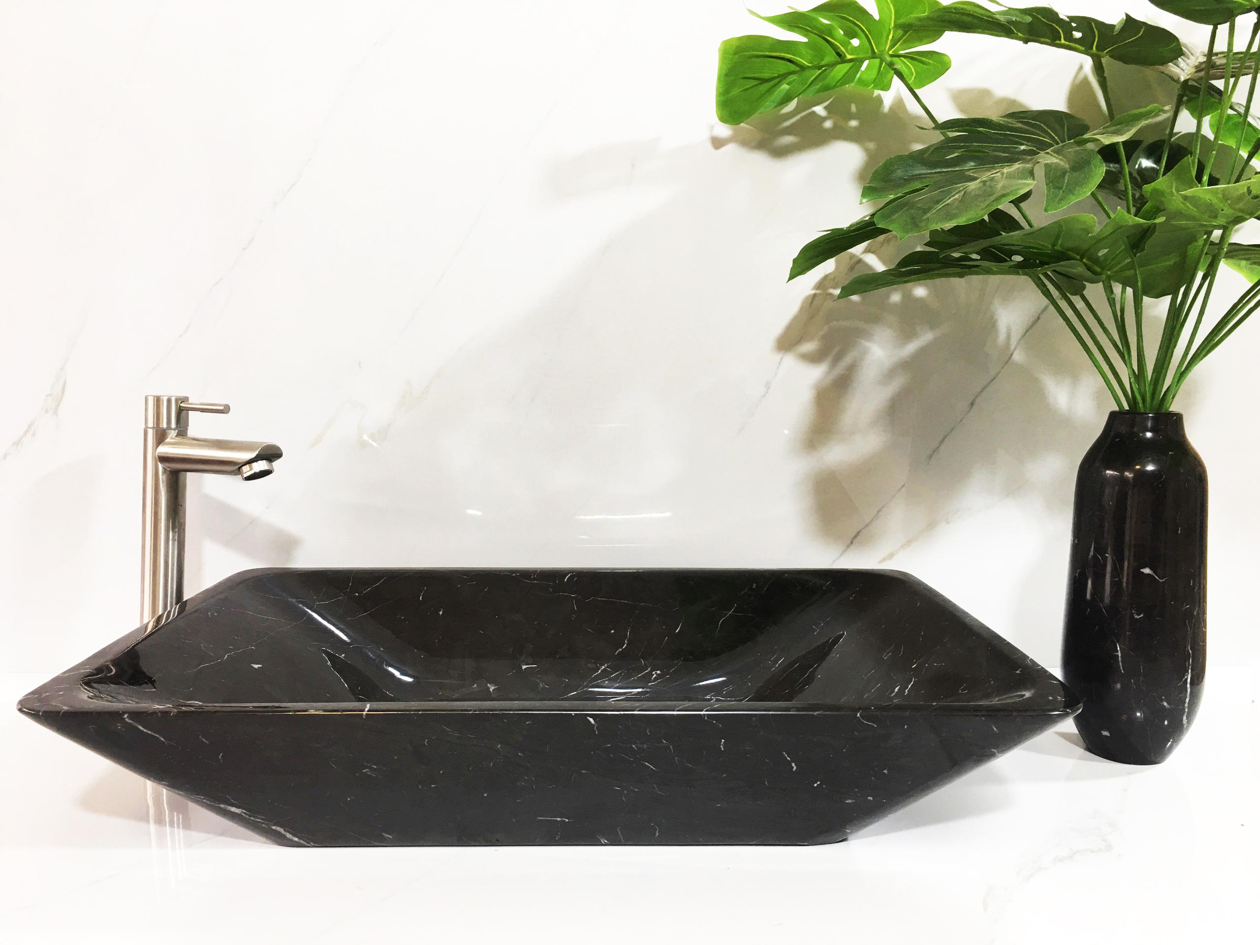 NATURAL STONE BATHROOM BASIN - ITALY BLACK - BST53 VIETNAM STONE IMPORT ...