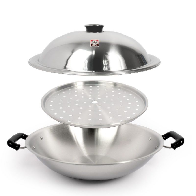 CHẢO XỬNG HẤP WOK INOX 304 ZEBRA 42CM- 176202 - Nhập khẩu Thái Lan ...