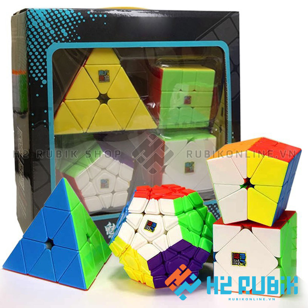 Combo Rubik Meilong Pyraminx Megaminx Square-1 Skewb giá rẻ H2 Rubik Shop