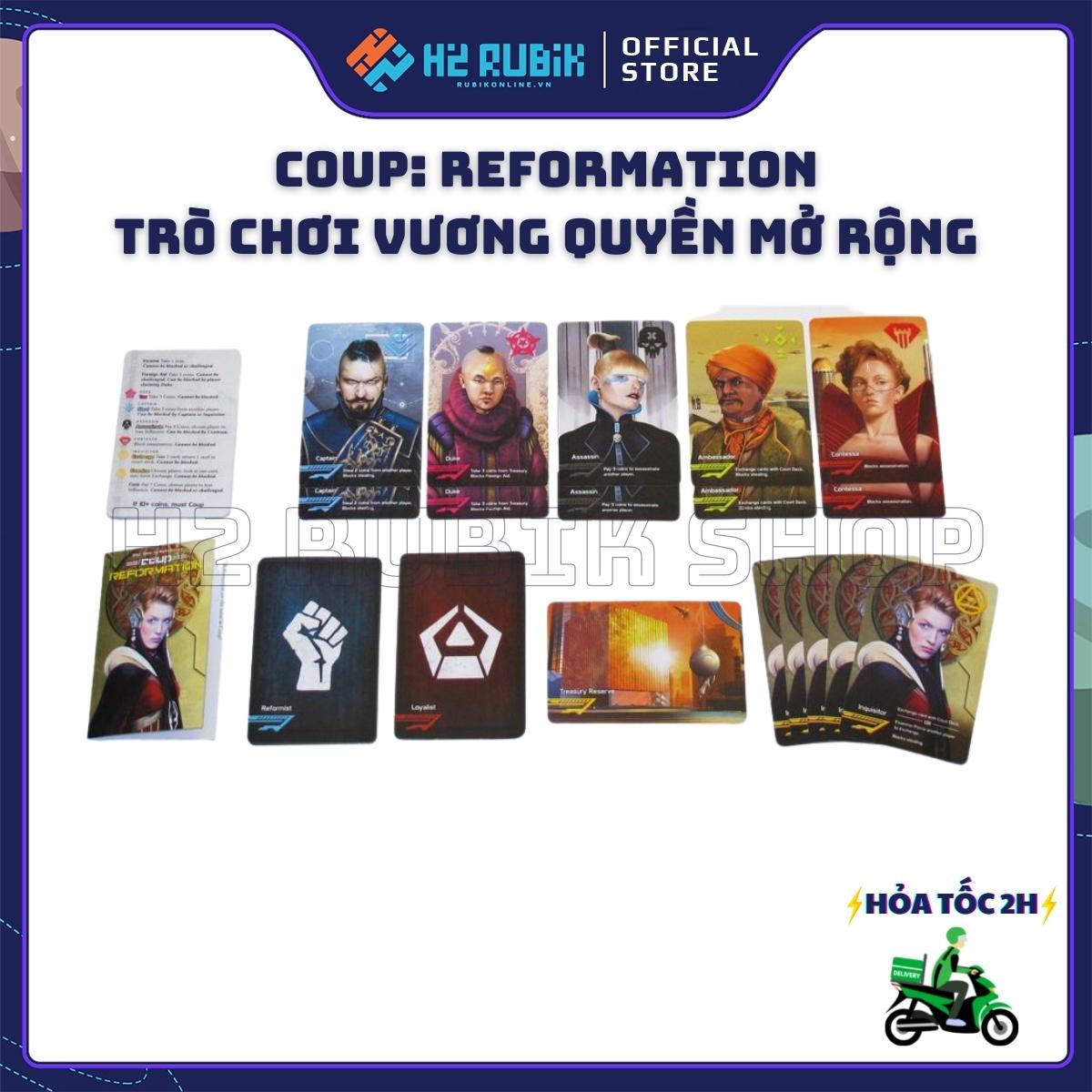 Coup: Reformation Trò Chơi Vương Quyền boardgame bản mở rộng H2 Rubik Shop