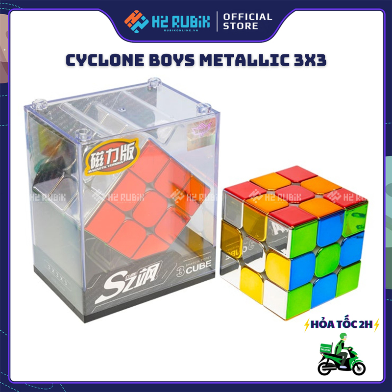 Cyclone Boys Metallic 3x3 Rubik mạ kim loại siêu đẹp H2 Rubik Shop