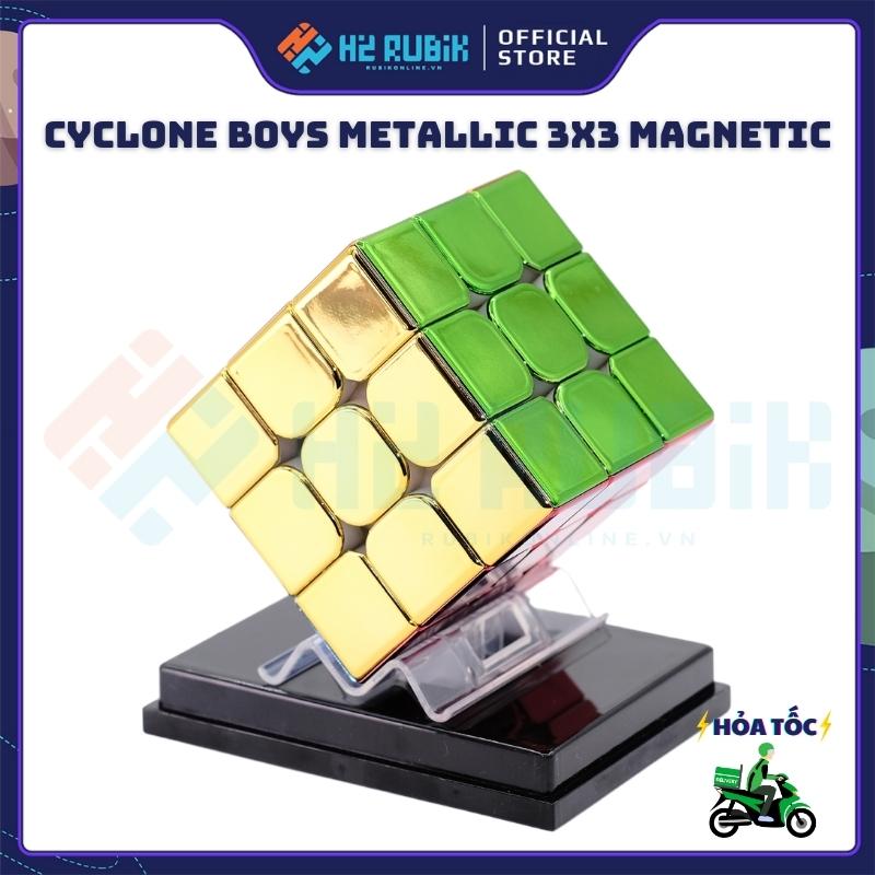 Rubik Mạ Kim Loại Siêu đẹp Cyclone Boys Nam Châm Siêu Mượt H2 Rubik Shop
