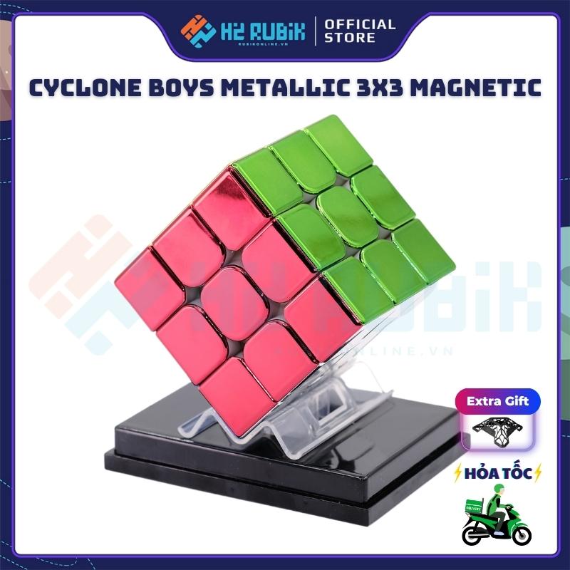 Rubik Mạ Kim Loại Siêu đẹp Cyclone Boys Nam Châm Siêu Mượt H2 Rubik Shop