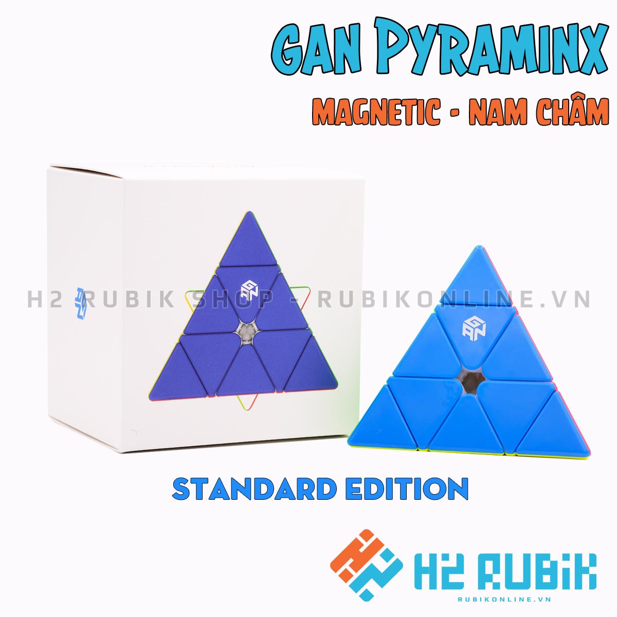 Rubik Pyraminx GAN Pyraminx M có nam châm sẵn - 3 phiên bản H2 Rubik Shop