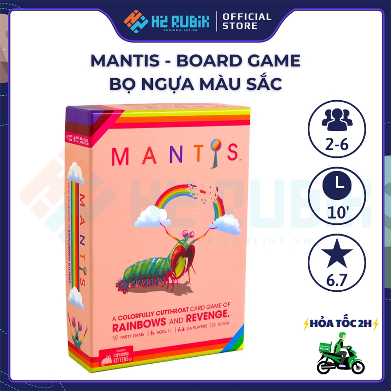 Mantis Board Game Bọ ngựa màu sắc Tiếng Anh US H2 Rubik Shop