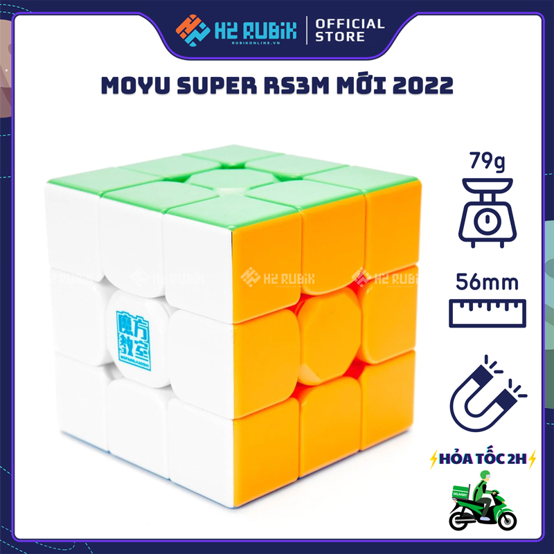 MoYu Super RS3M mới 2022 Rubik 3x3 có nam châm công nghệ cao H2 Rubik Shop