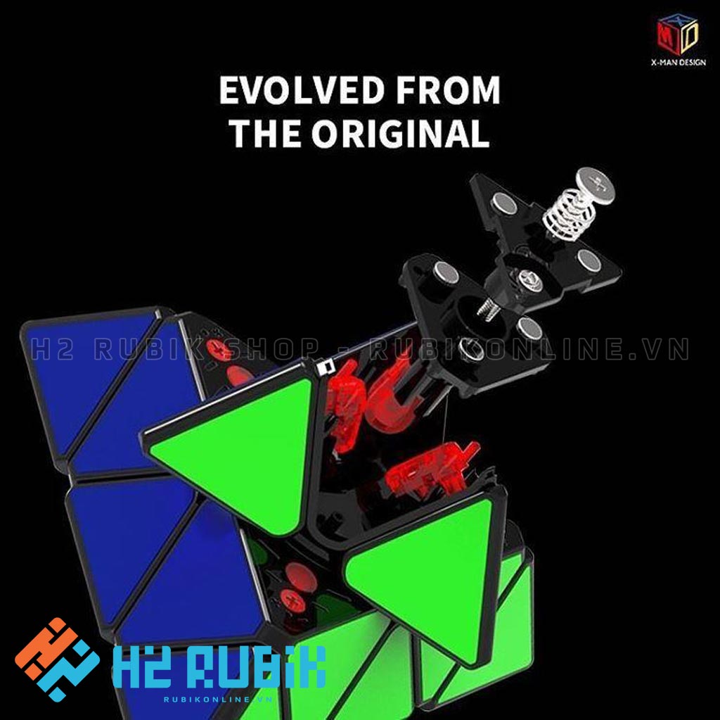 QiYi X-Man Bell Magnetic Pyraminx V2 - Rubik Pyraminx tam giác có nam ...